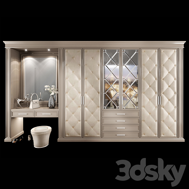Wardrobe hallway composition set 04 3D Max - 3DMAXTER