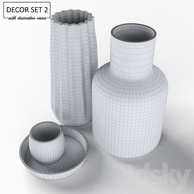 Decor set 2 - Vase - 3D Models
