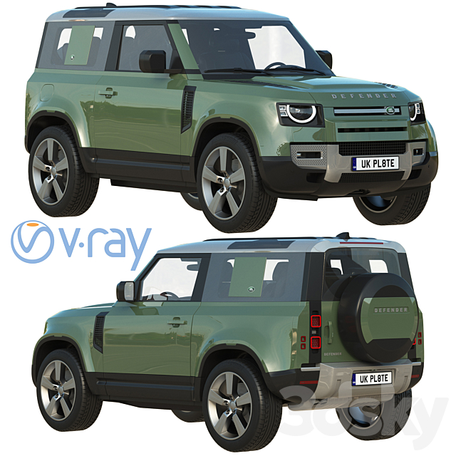 Land Rover Defender 90 2020 3D Max - 3DMAXTER