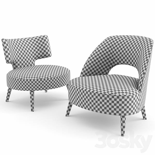 Ermione + Drop Armchair by Flexform - Arm chair - 3D Models