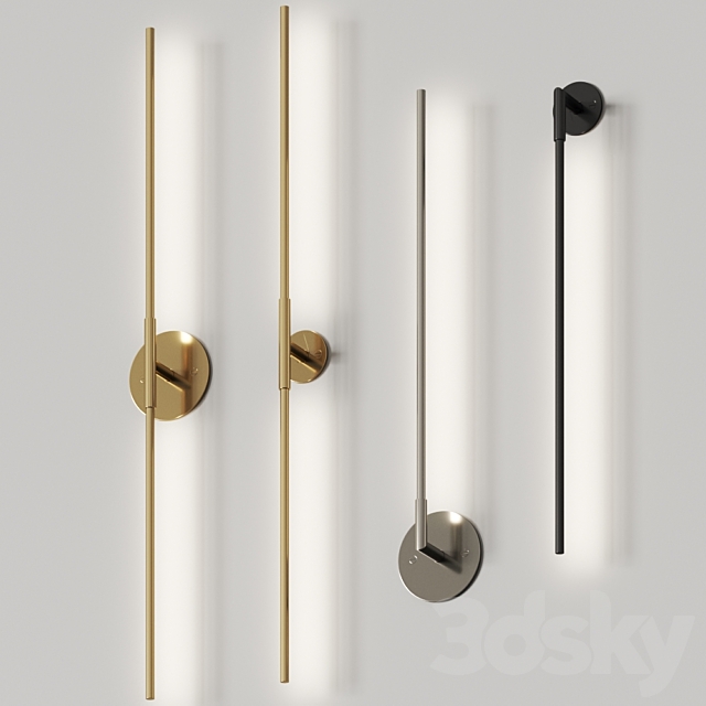 Juniper Thin Single & Double Float Wall Lamps 3D Max - 3DMAXTER