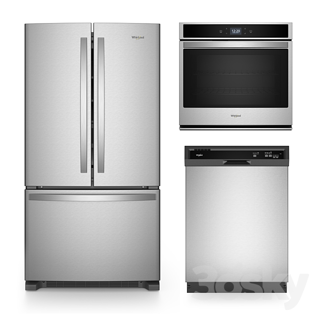 Kitchen Appliances Whirlpool Set 2 3D Max - 3DMAXTER