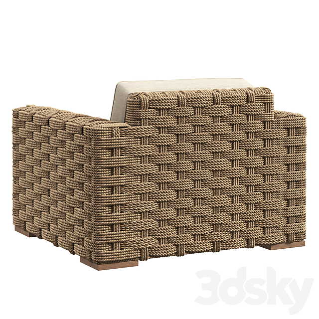 Restoration Hardware Rutherford lounge chair - Arm chair - 3D Models