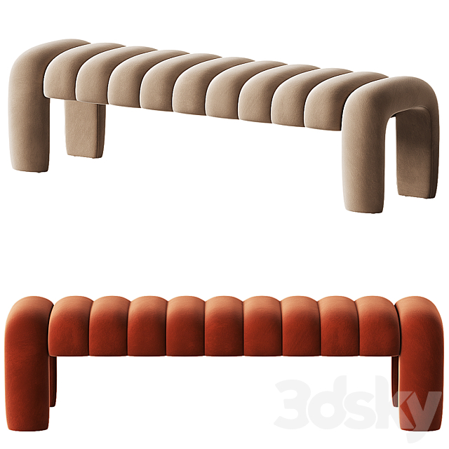 SOHO HOME Willis bench 3D Max - 3DMAXTER