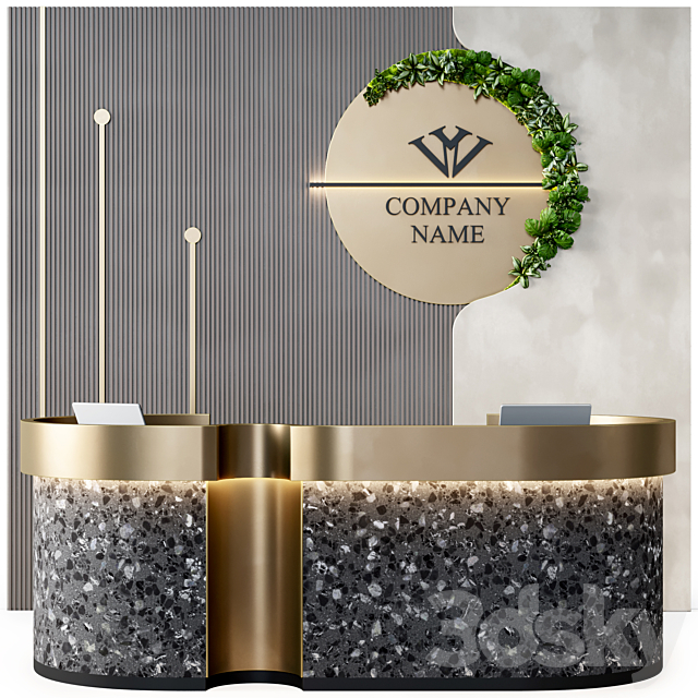 Reception desk 20 3D Max - 3DMAXTER