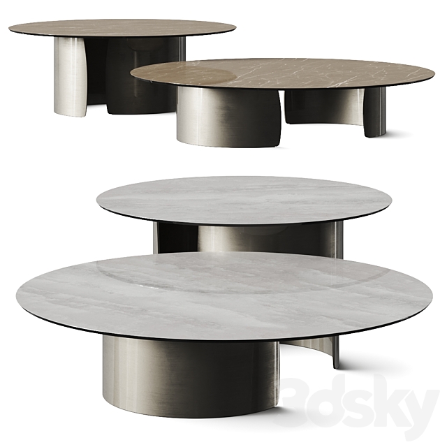 Reflex Petalo Marble Coffee Tables 3D Max - 3DMAXTER