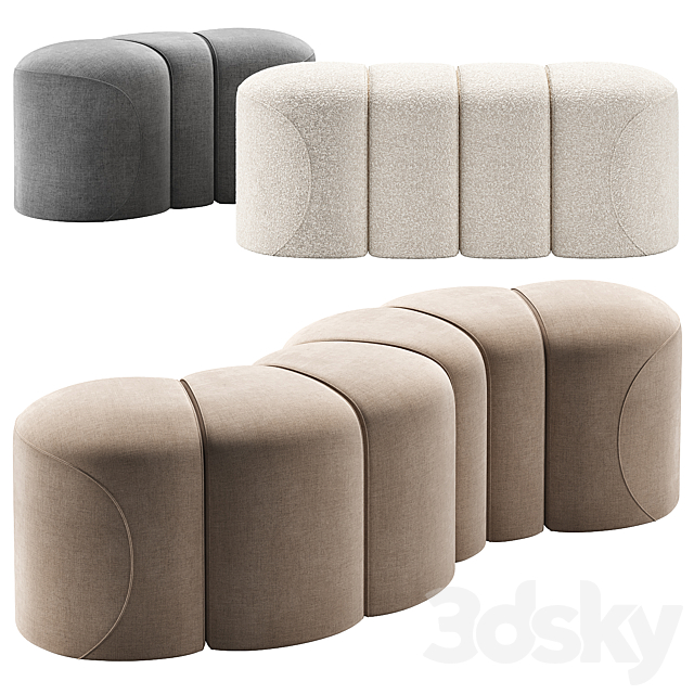 Baco Pouf _ Meridiani - No.2 3D Max - 3DMAXTER