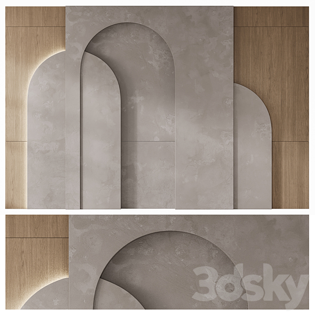78 Wall Panel Arc 3D Max - 3DMAXTER