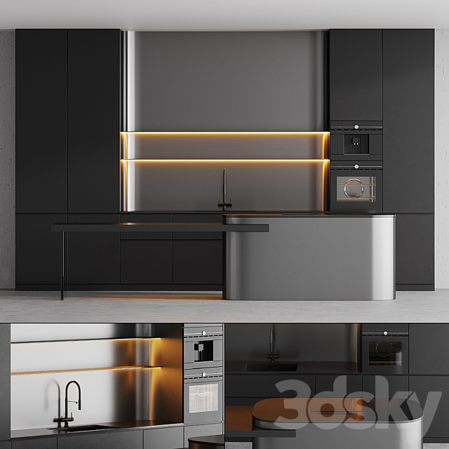 Kitchen in modern style 001 | modern kitchen 3D Max - 3DMAXTER