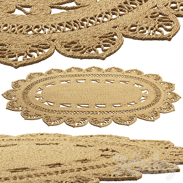 Jute rugs - 3D Models Collection