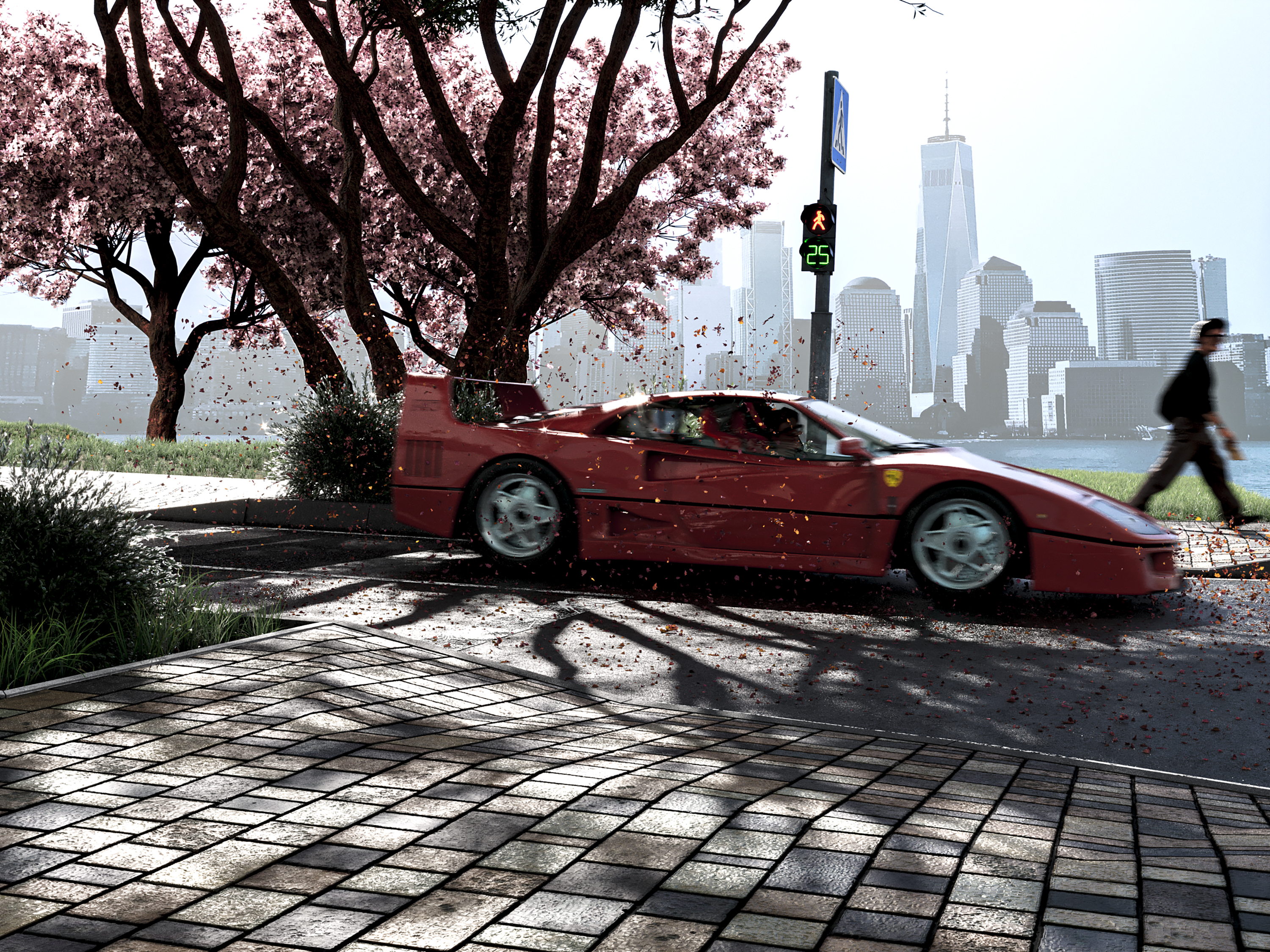 Ferrari F40(сделано по референсу) - Работа из галереи 3D Моделей