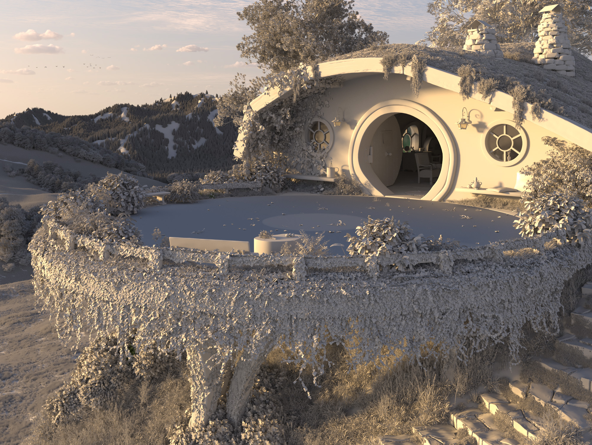 Hobbiton - Работа из галереи 3D Моделей