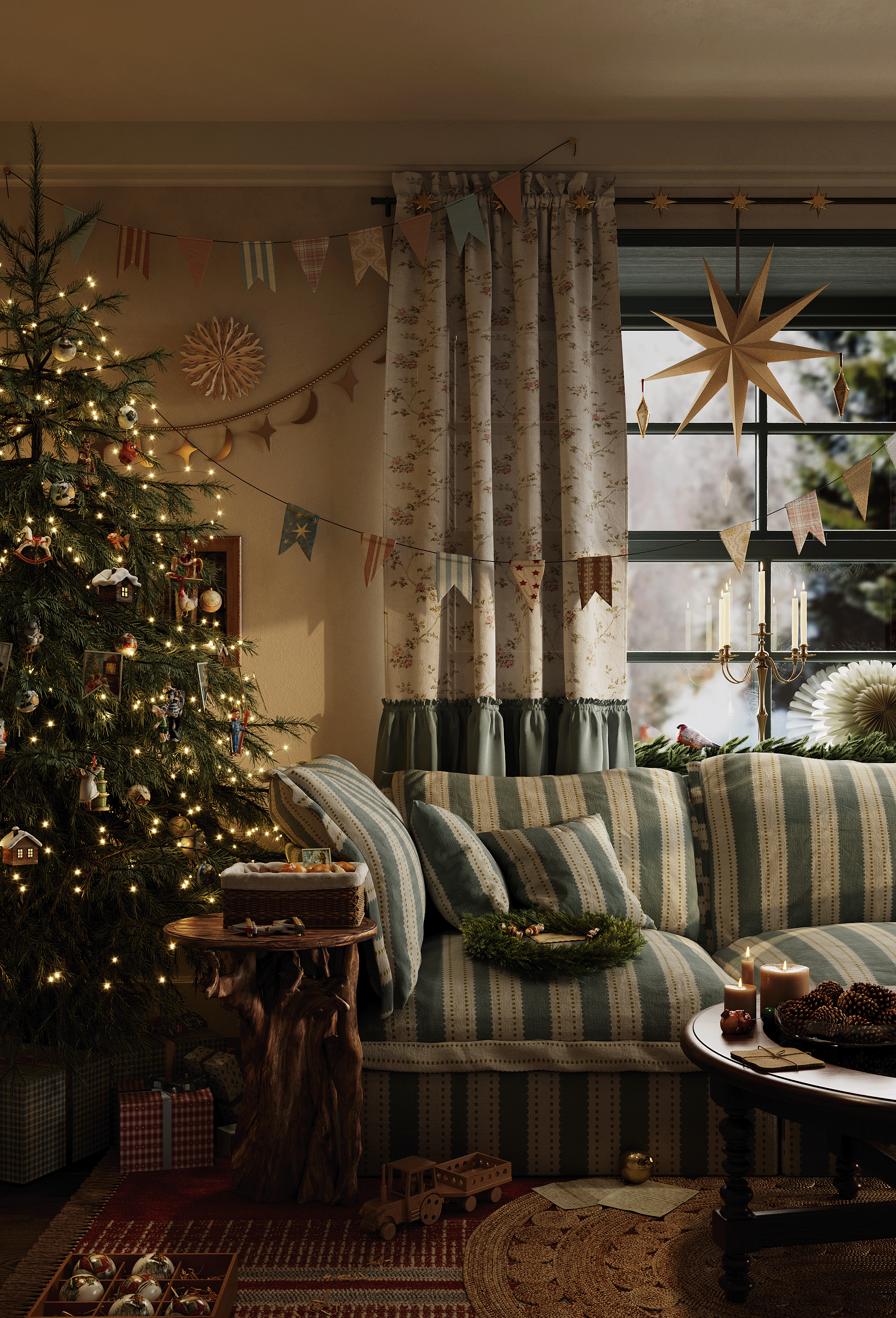 С наступающим Новым Годом - Работа из галереи 3D Моделей