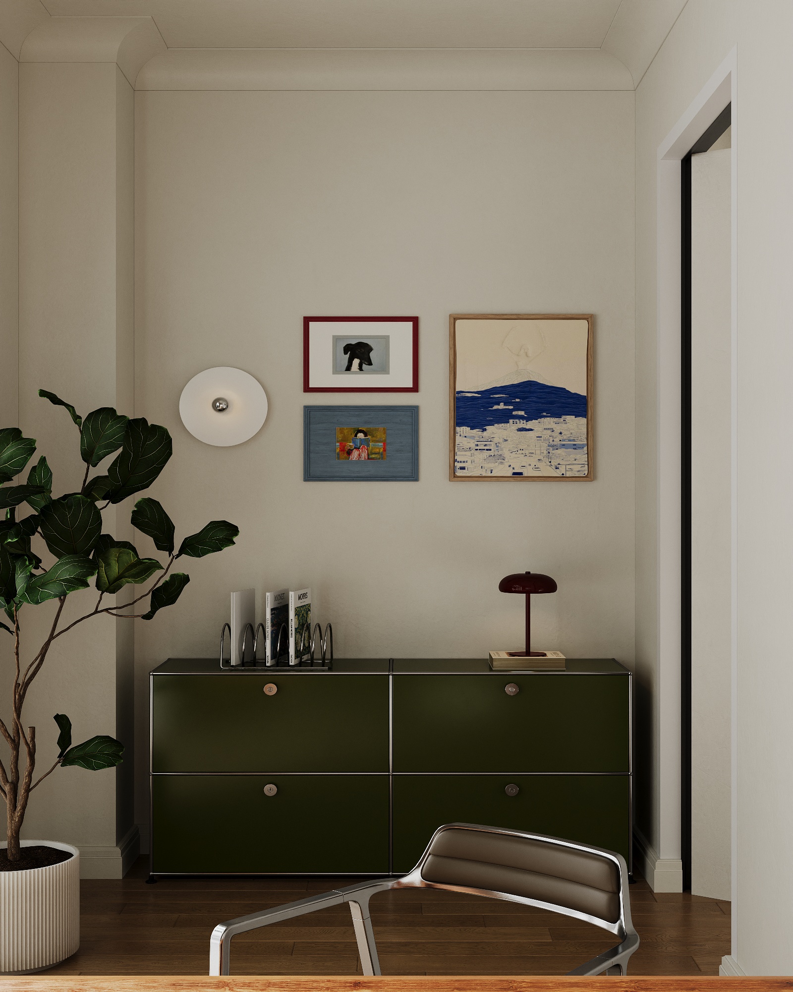 Спальня с кабинетом - Работа из галереи 3D Моделей