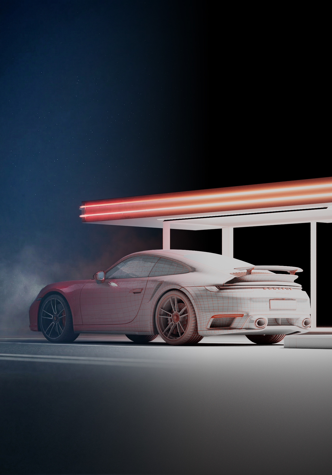 Porsche 911 - Работа из галереи 3D Моделей